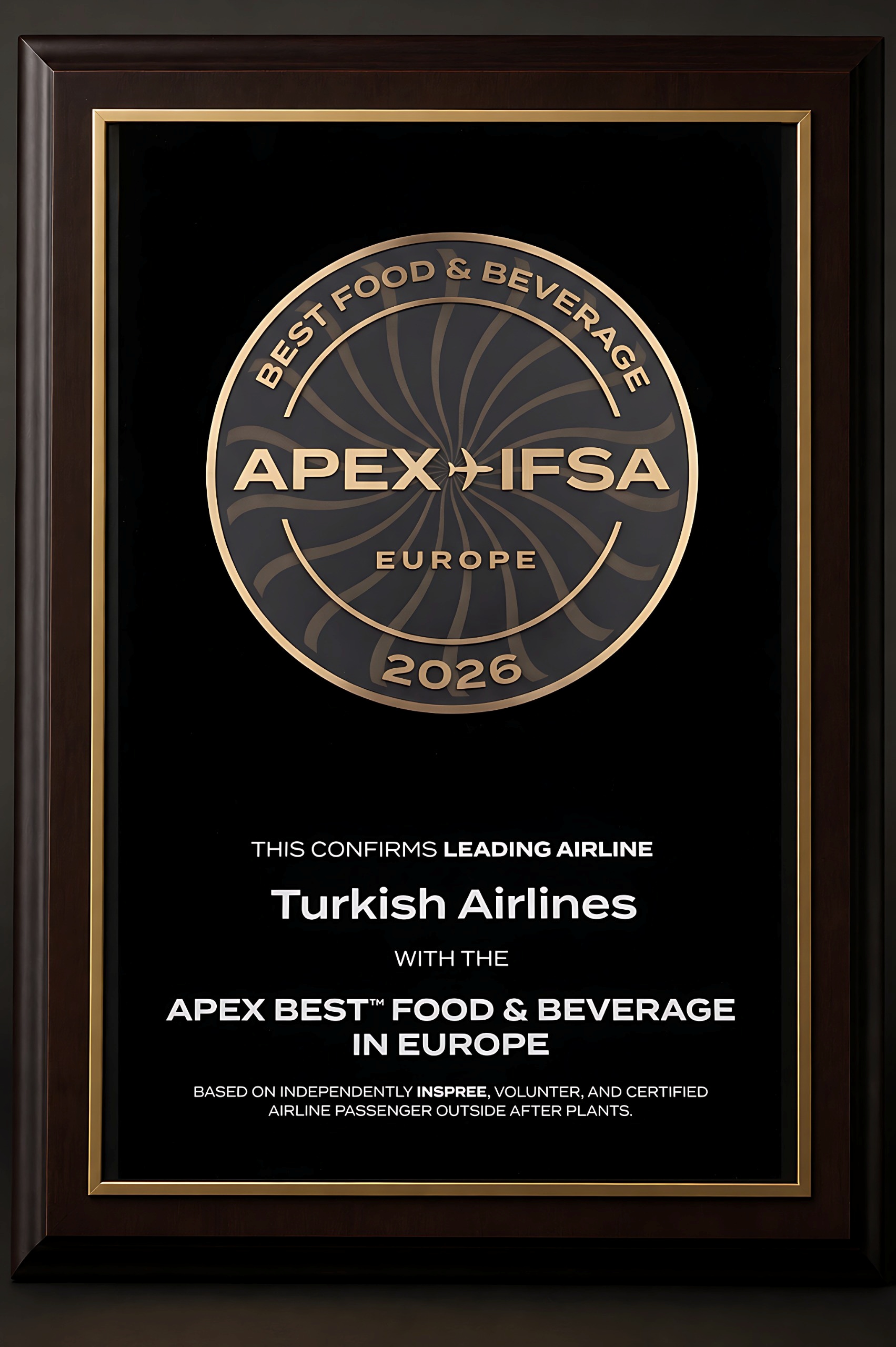 Turkish Airlines Wins 2026 APEX Best Food & Beverage in Europe Award ...
