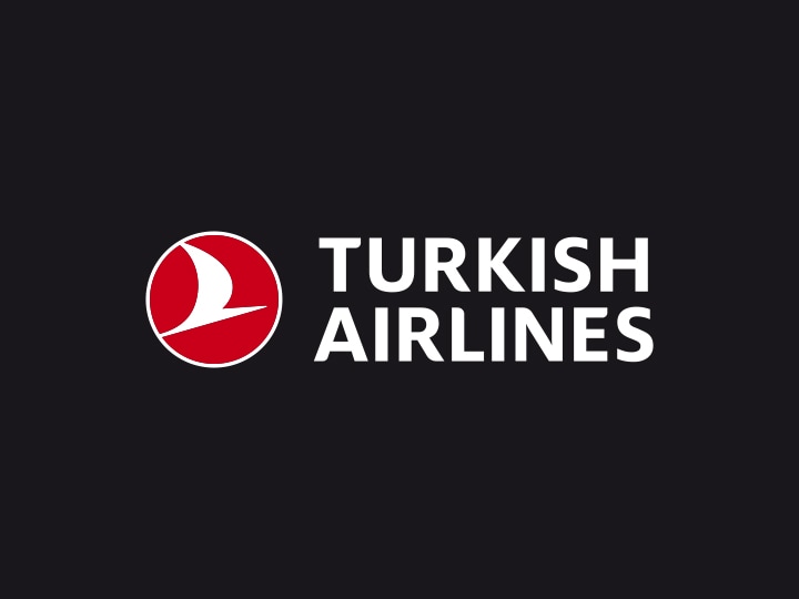 Colorful and double-line Turkish Airlines horizontal logo