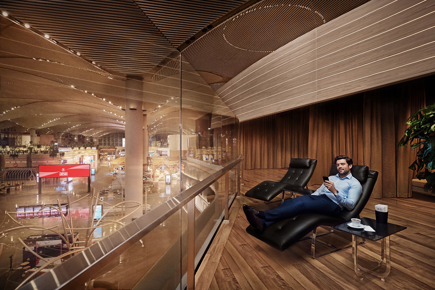 Turkish Airlines Lounge Istanbul relaxation area
